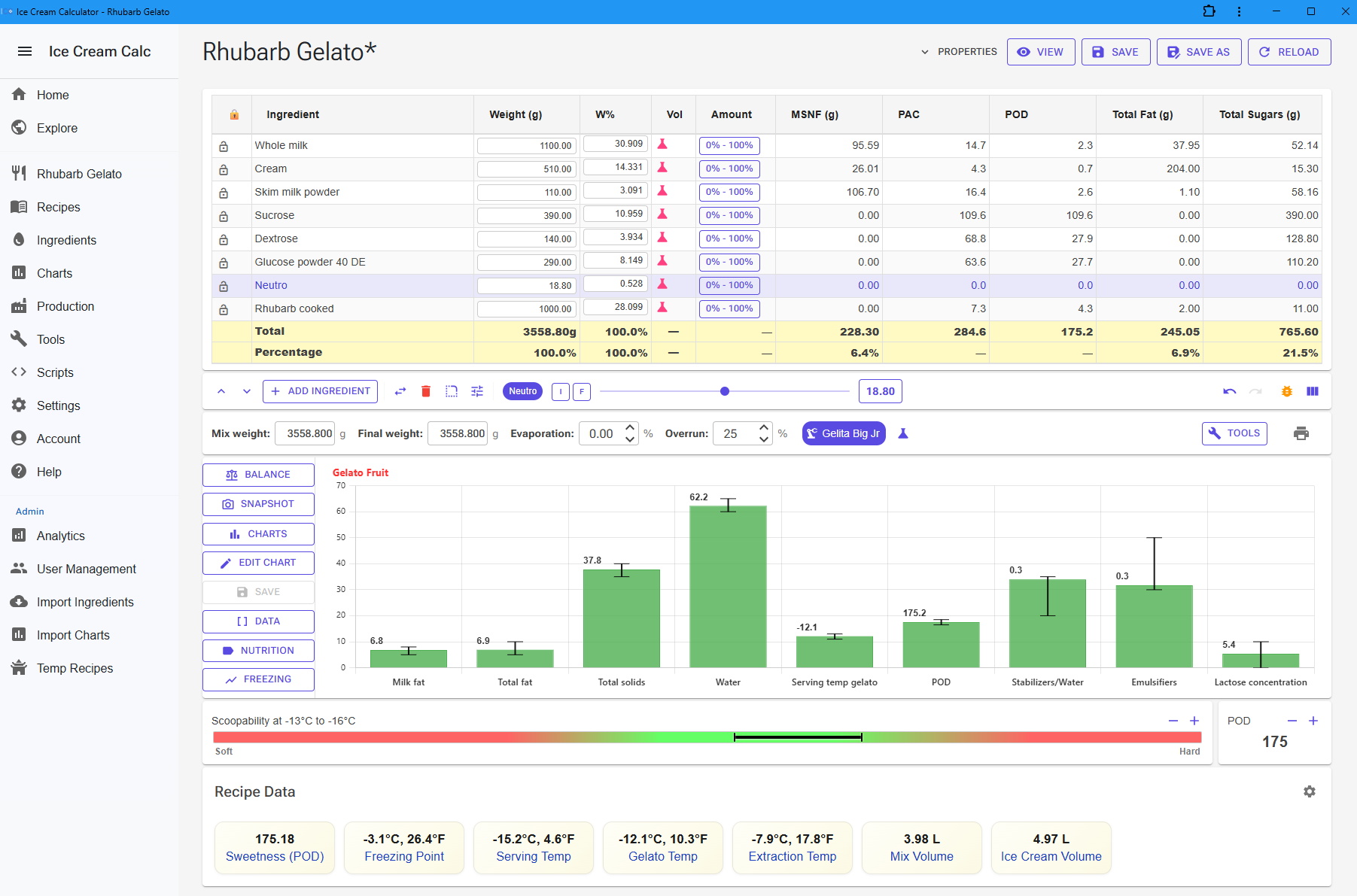 Ice Cream Calc - Gelato & Ice Cream Calculator